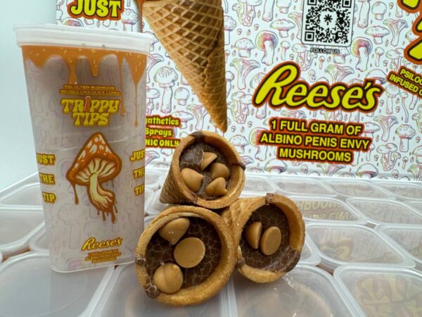 Trippy Tips mushroom Ice Cream Reese's - Trippy Tips Mushroom Cones